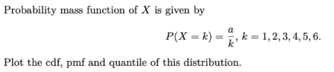 Solved Probability mass function of X is given by | Chegg.com