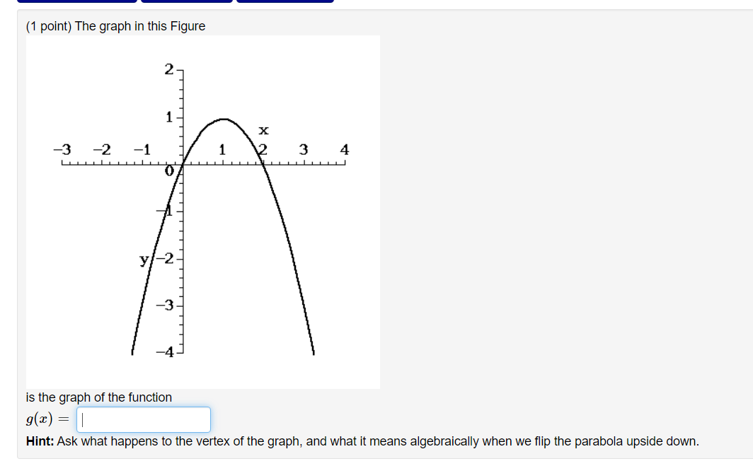 Solved (1 ﻿point) ﻿The graph in this Figureis the graph of | Chegg.com