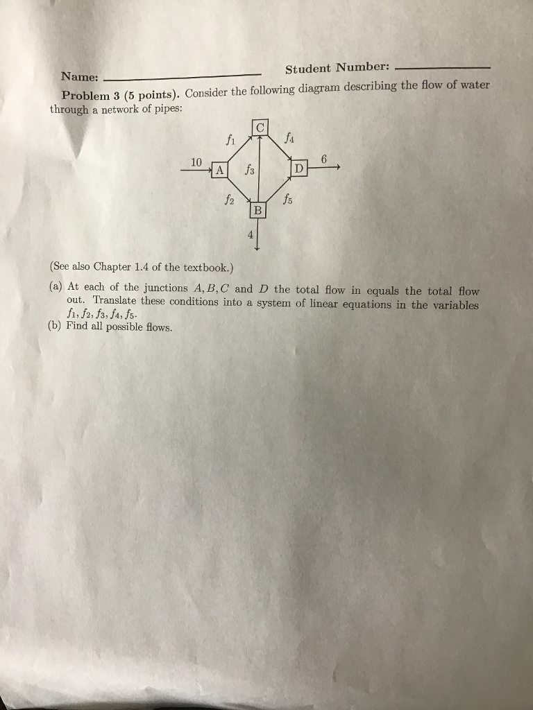 Solved Name: ㄧㄧㄧ-Student Number: · Problem 3 (5 points). | Chegg.com