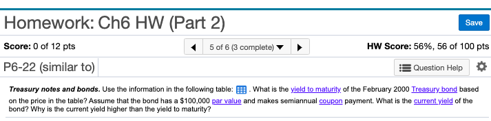 Solved Save Homework: Ch6 HW (Part 2) Score: 0 of 12 pts 5 | Chegg.com