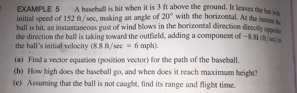 Solved 42. Hitting a baseball with linear drag Consider the | Chegg.com