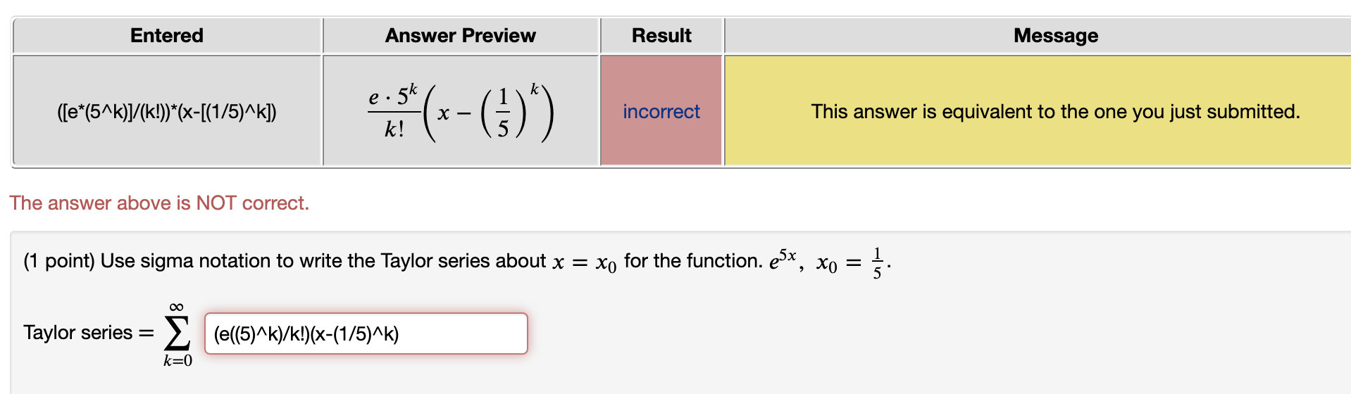Solved Use sigma notation to write the Taylor series about | Chegg.com