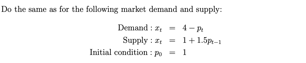 Solved Given the market demand and supply functions | Chegg.com