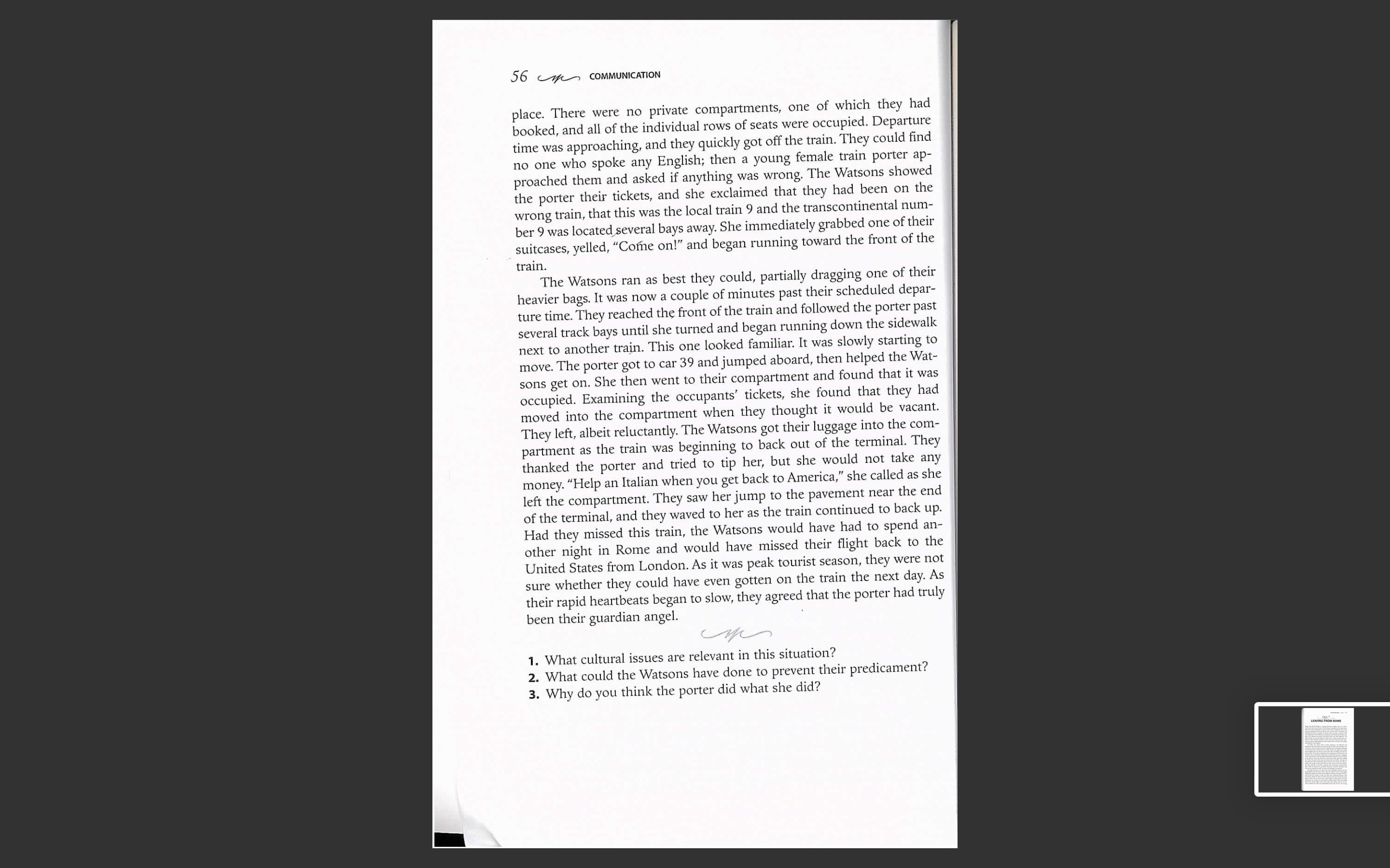 Solved Case 17 LEAVING FROM ROME Roger and Rachel Watson, a | Chegg.com