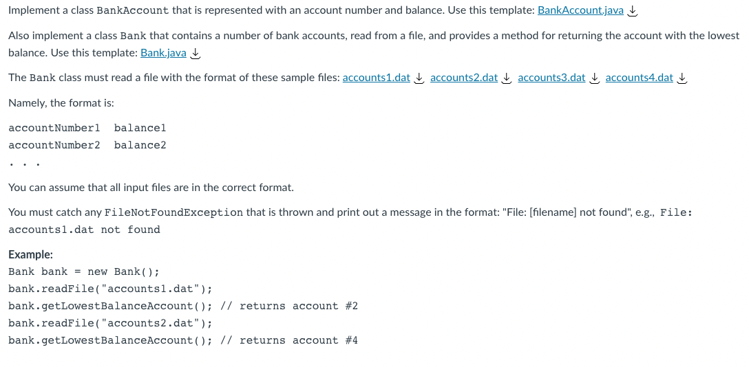 Solved BankAccount.java template /** * A bank account | Chegg.com