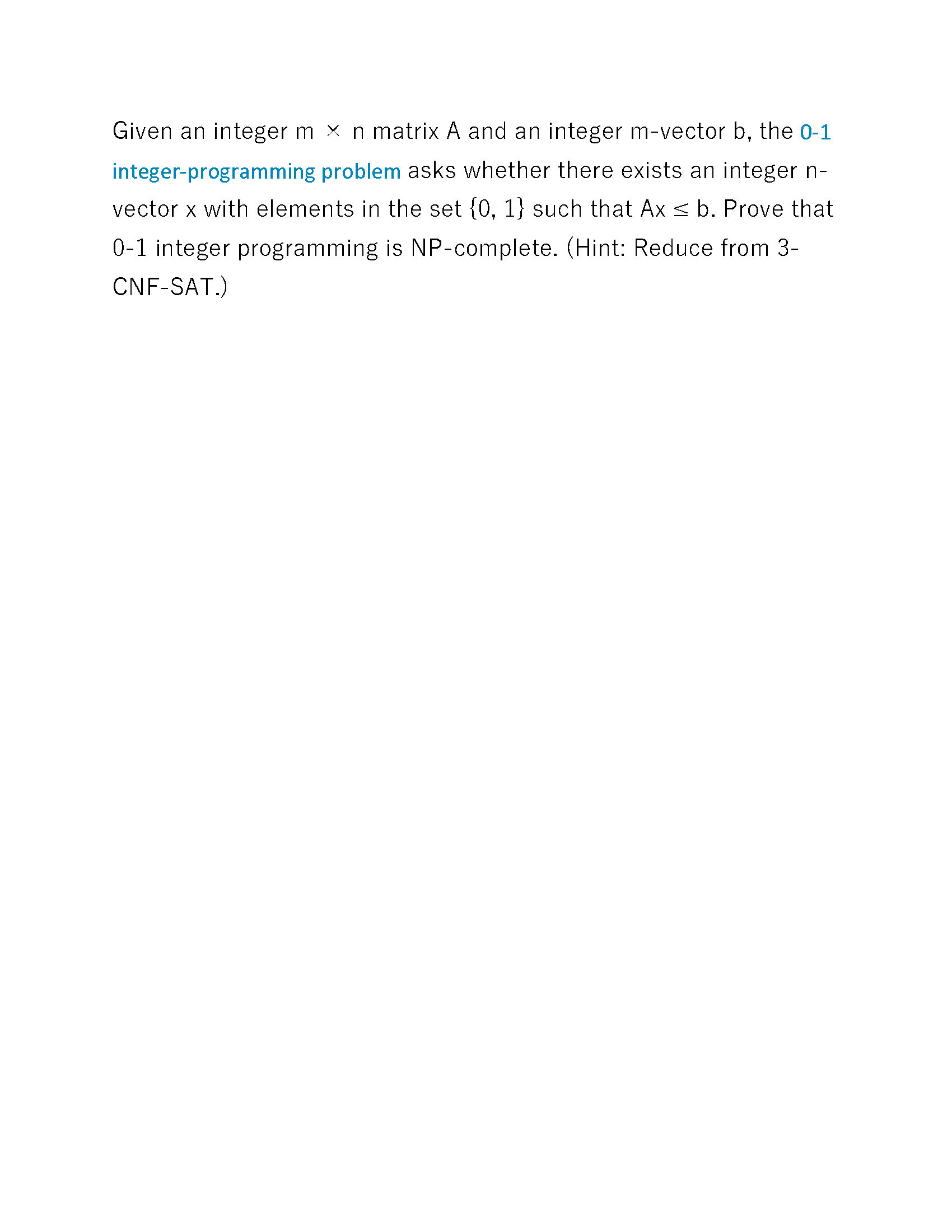 Solved Given an integer m×n matrix A and an integer m-vector | Chegg.com
