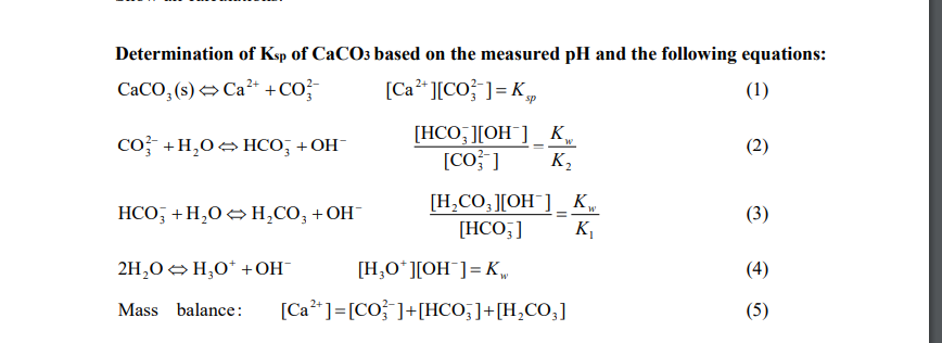 Solved [Ca2+] in sample I (both unknown and CaCO3) using the | Chegg.com