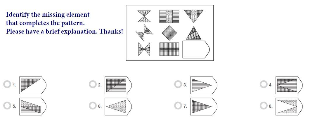 Solved Identify the missing element that completes the | Chegg.com