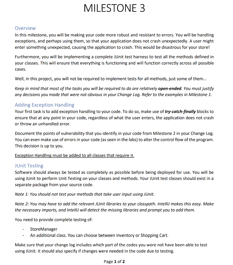 MILESTONE 3 Overview In this milestone, you will be | Chegg.com