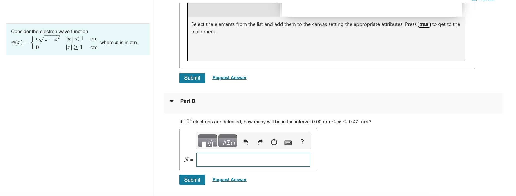 Solved Consider The Electron Wave Function