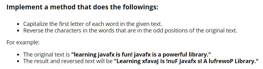 Solved Implement a method that does the followings: • | Chegg.com