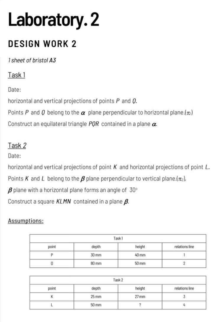 Laboratory. 2 DESIGN WORK 2 1 sheet of bristol A3 | Chegg.com
