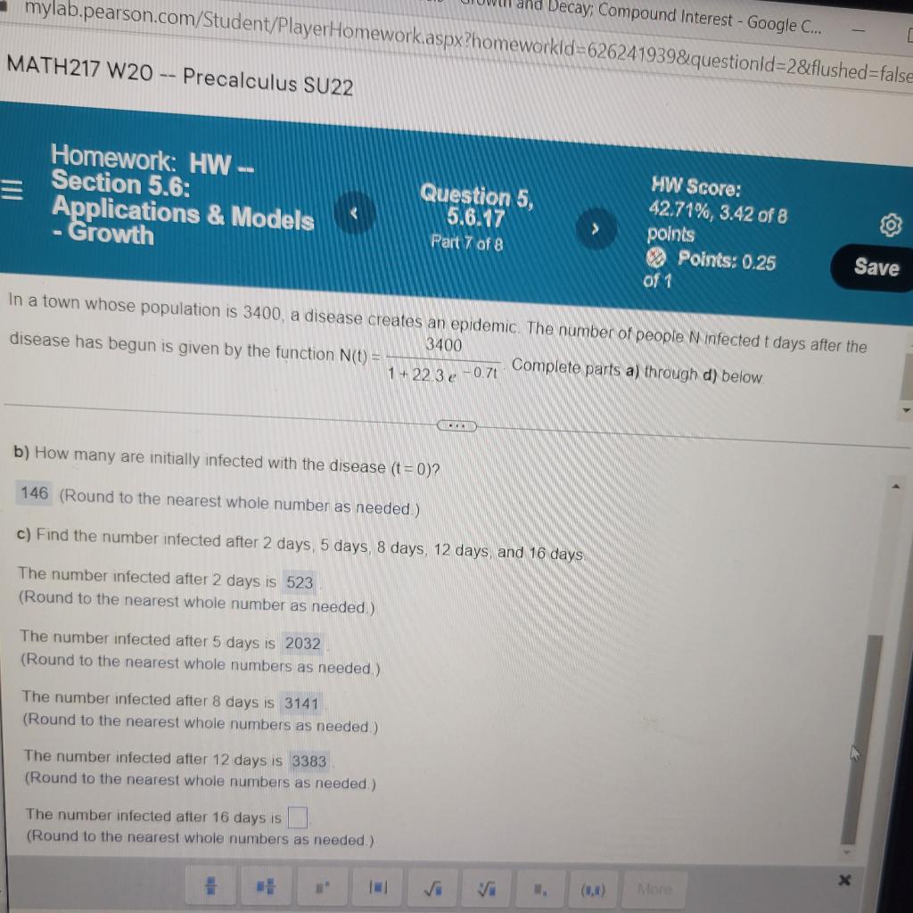 Decay; Compound Interest - Google C... | Chegg.com