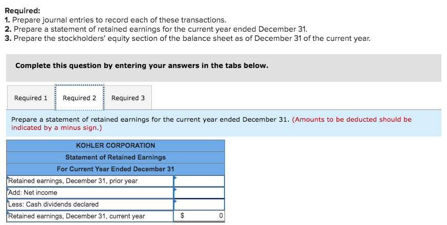 Solved Kohler Corporation reports the following components | Chegg.com