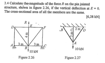 Solved 2.4 Calculate the magnitude of the force on the pin | Chegg.com