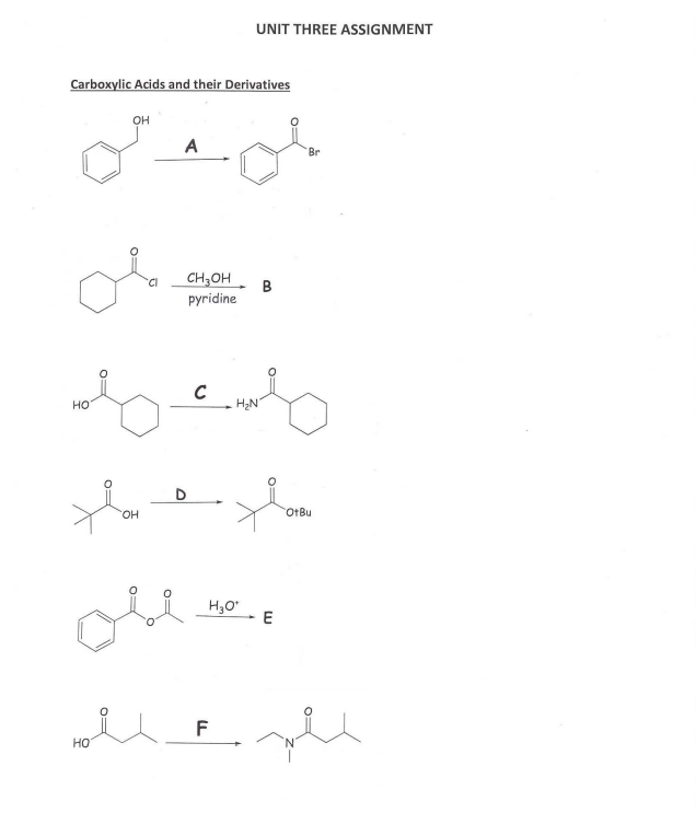 Solved Carboxylic Acids and their Derivatives A | Chegg.com