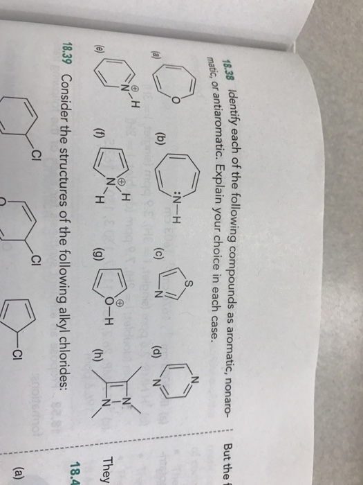 Solved Identify each of the following compounds as aromatic, | Chegg.com