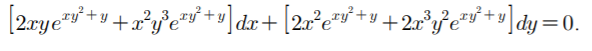Solved [2.rye+y+y+ry ey+wder + (2x****+*+2rye++dy=0. | Chegg.com