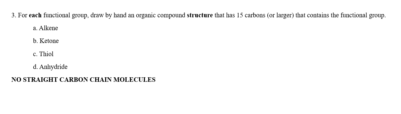 Solved No straight carbon chains, please help I need this | Chegg.com