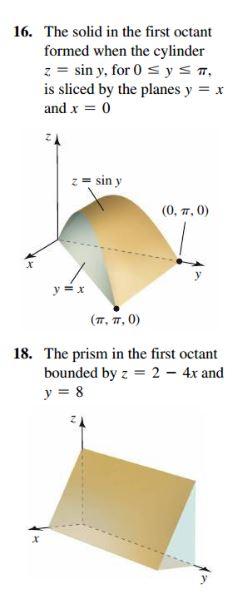 Solved 15-29. Volumes of solids Use a triple integral to | Chegg.com