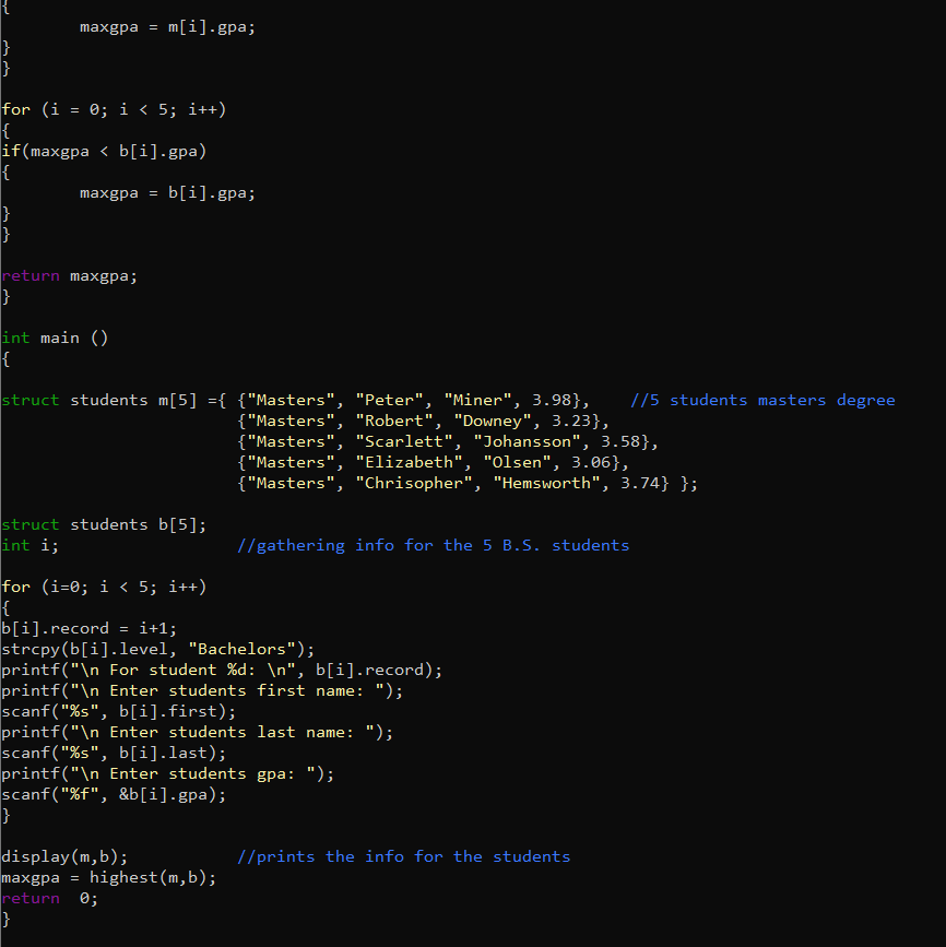 Solved #include #include struct students // structure and | Chegg.com