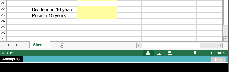Solved Xl A5 El X Calculating Stock Price Excel