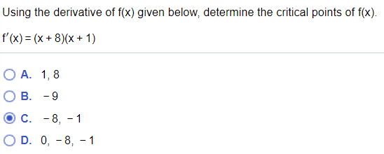 Solved Using the derivative of f(x) given below, determine | Chegg.com