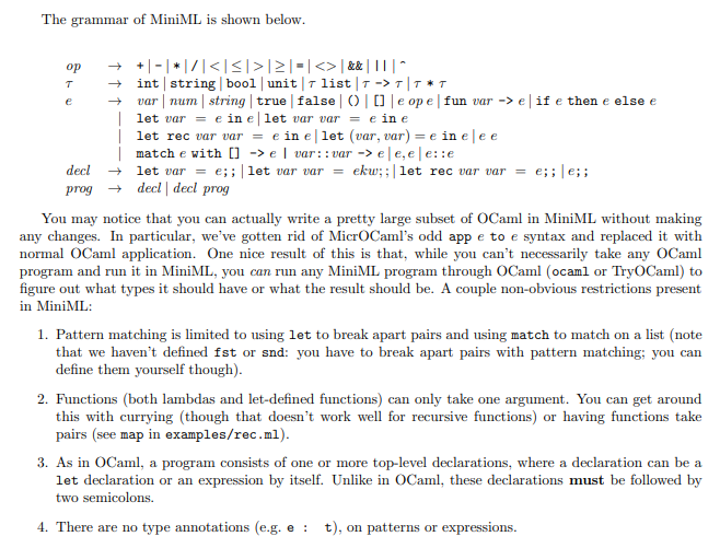 Solved Fill in the remaining cases of interp_expr in | Chegg.com