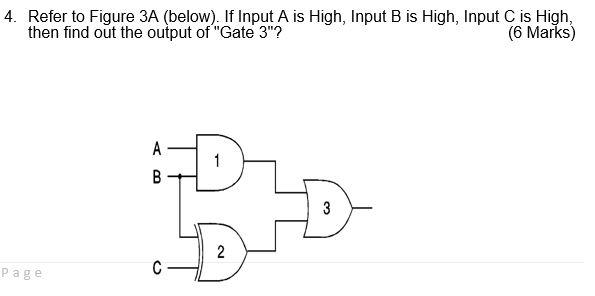 Solved 4. Refer to Figure 3A (below). If Input A is High, | Chegg.com