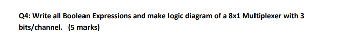 Solved Q4: Write all Boolean Expressions and make logic | Chegg.com