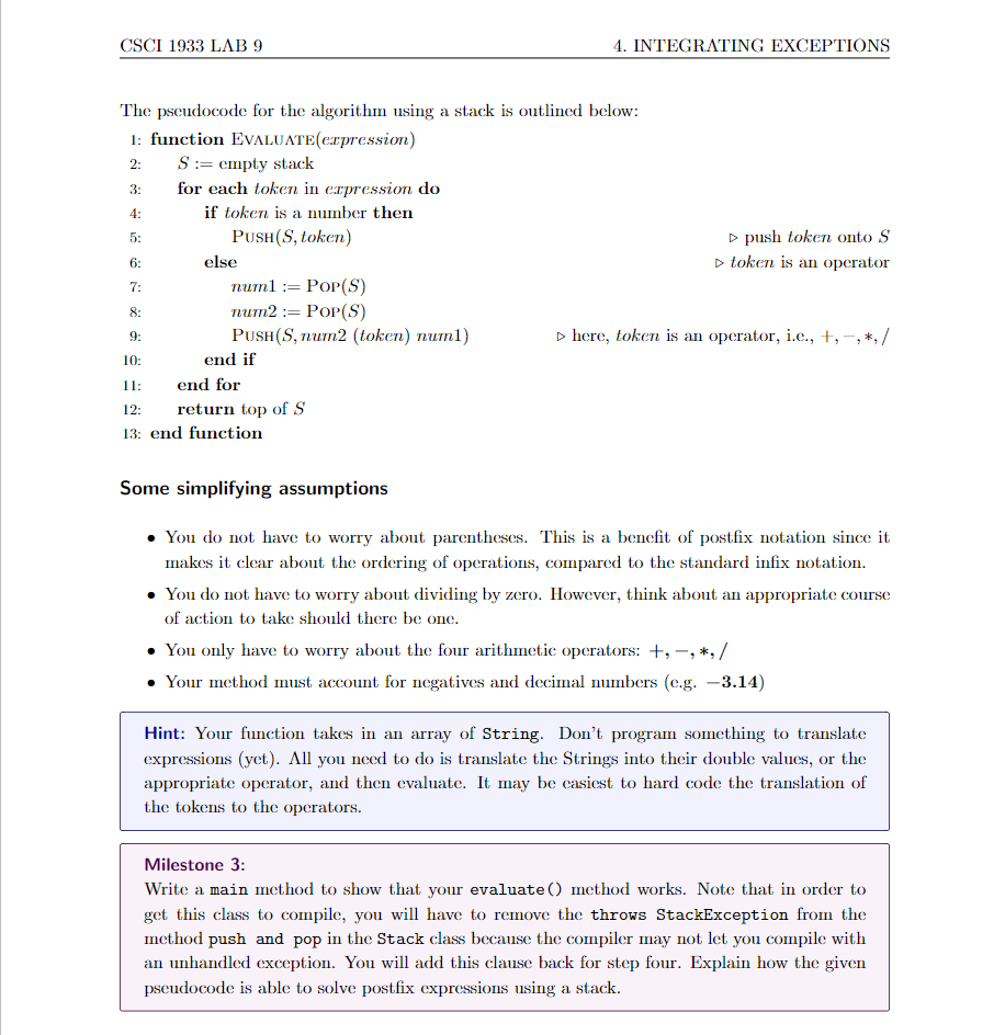 Solved In Java, exceptions are all objects. An exception can | Chegg.com