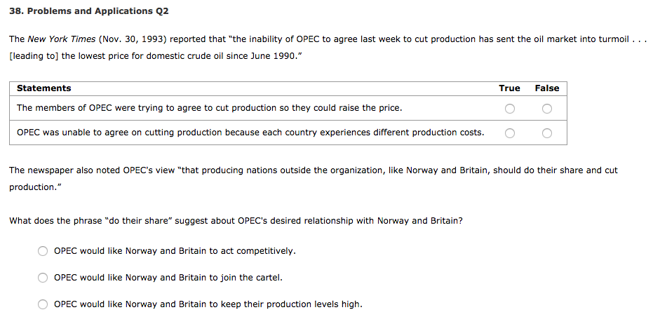 Solved 38. Problems and Applications Q2 The New York Times | Chegg.com
