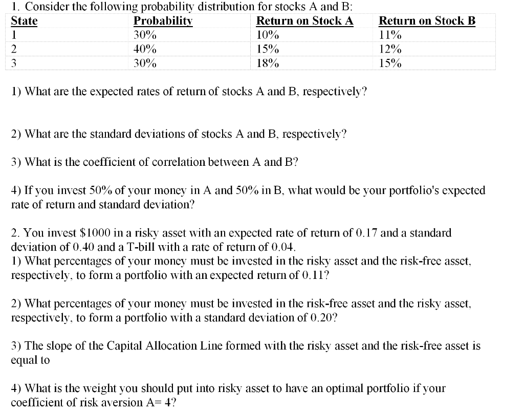 Solved 1. Consider the following probability distribution | Chegg.com