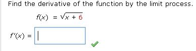 Solved Find the derivative by the limit process. f(x) = 7 - | Chegg.com