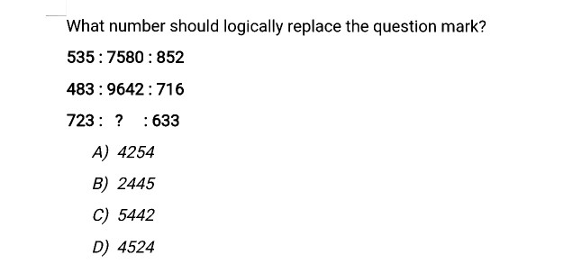 Solved What number should logically replace the question | Chegg.com