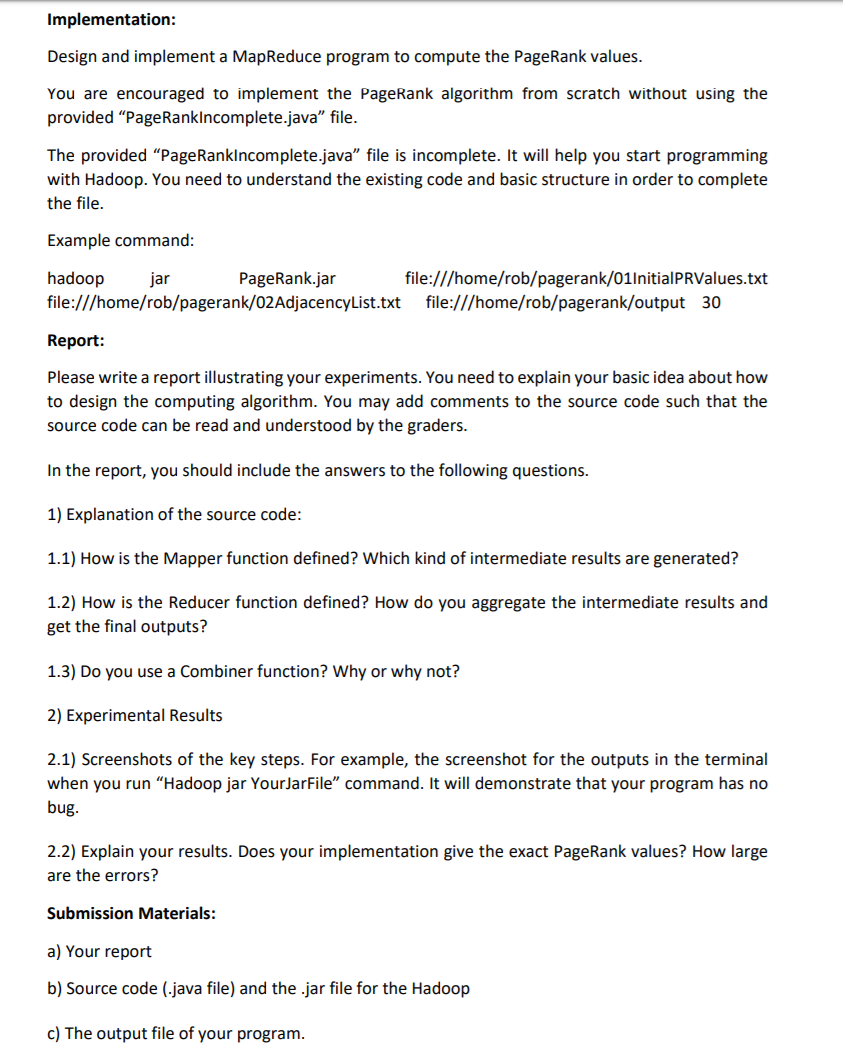 Dataset: The toy dataset is the following graph. The | Chegg.com