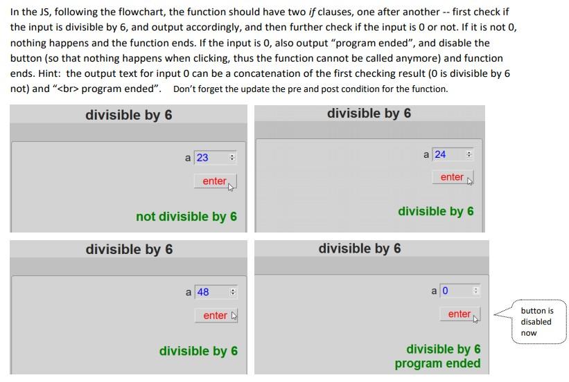 Solved write code in Javascript with same functionalities. | Chegg.com