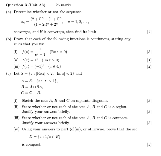 Solved 2n = [7] [3] [1] [2] Question 3 (Unit A3) 25 marks | Chegg.com
