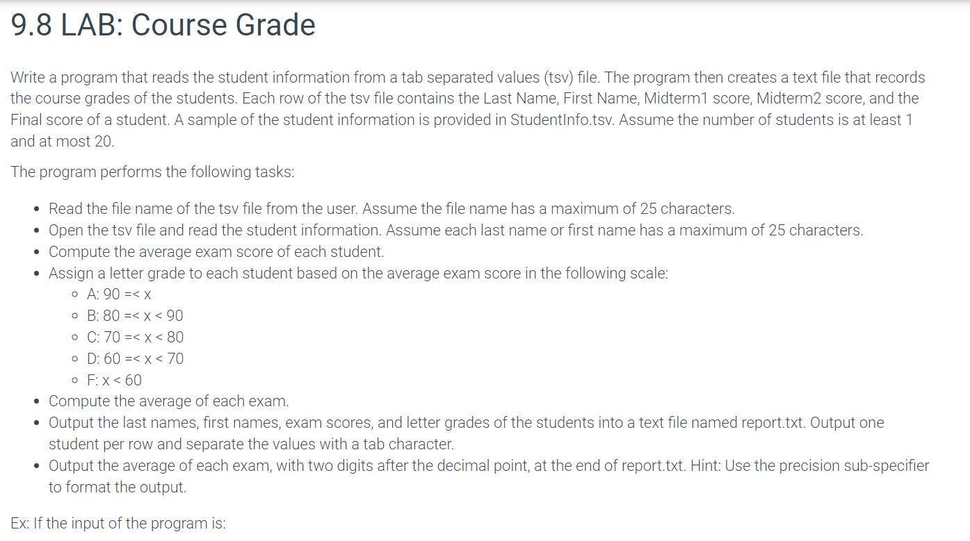 Solved IN C LANGUAGE USING #include , IT HAS TO | Chegg.com