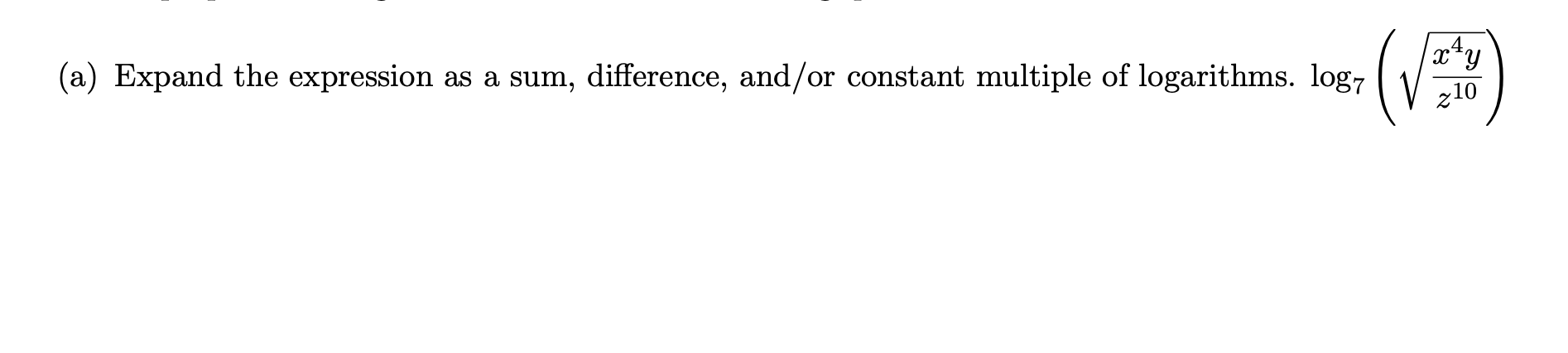 Solved I understand how to use the log rules in reverse to | Chegg.com