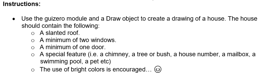 Solved Instructions: Use the guizero module and a Draw | Chegg.com