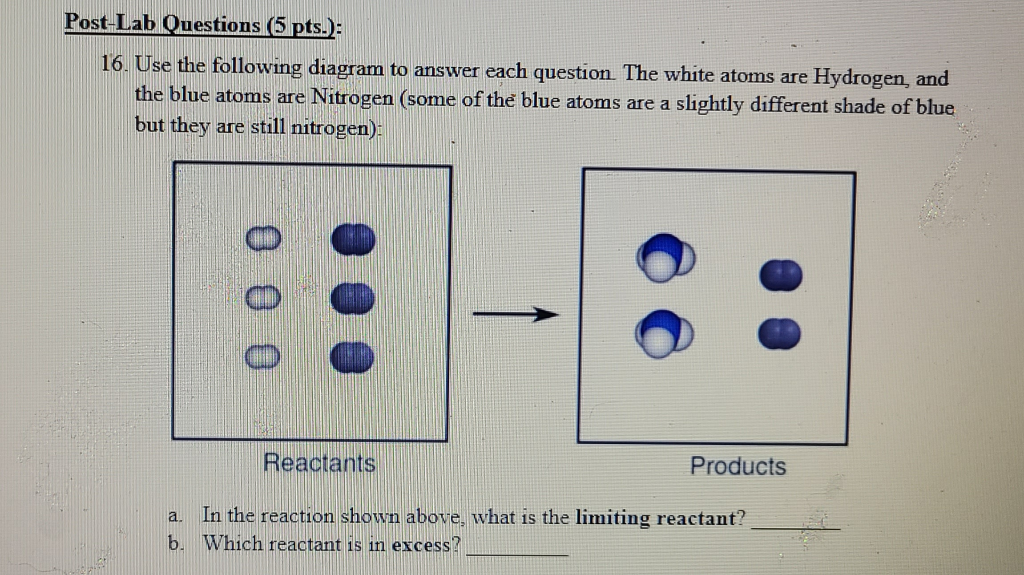 Solved Post-Lab Questions (5 pts.): 16. Use the following | Chegg.com