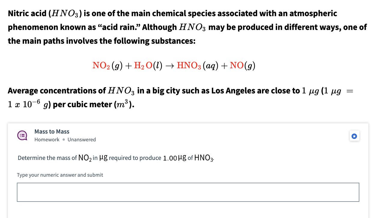 Solved Nitric acid (HNO3) is one of the main chemical | Chegg.com