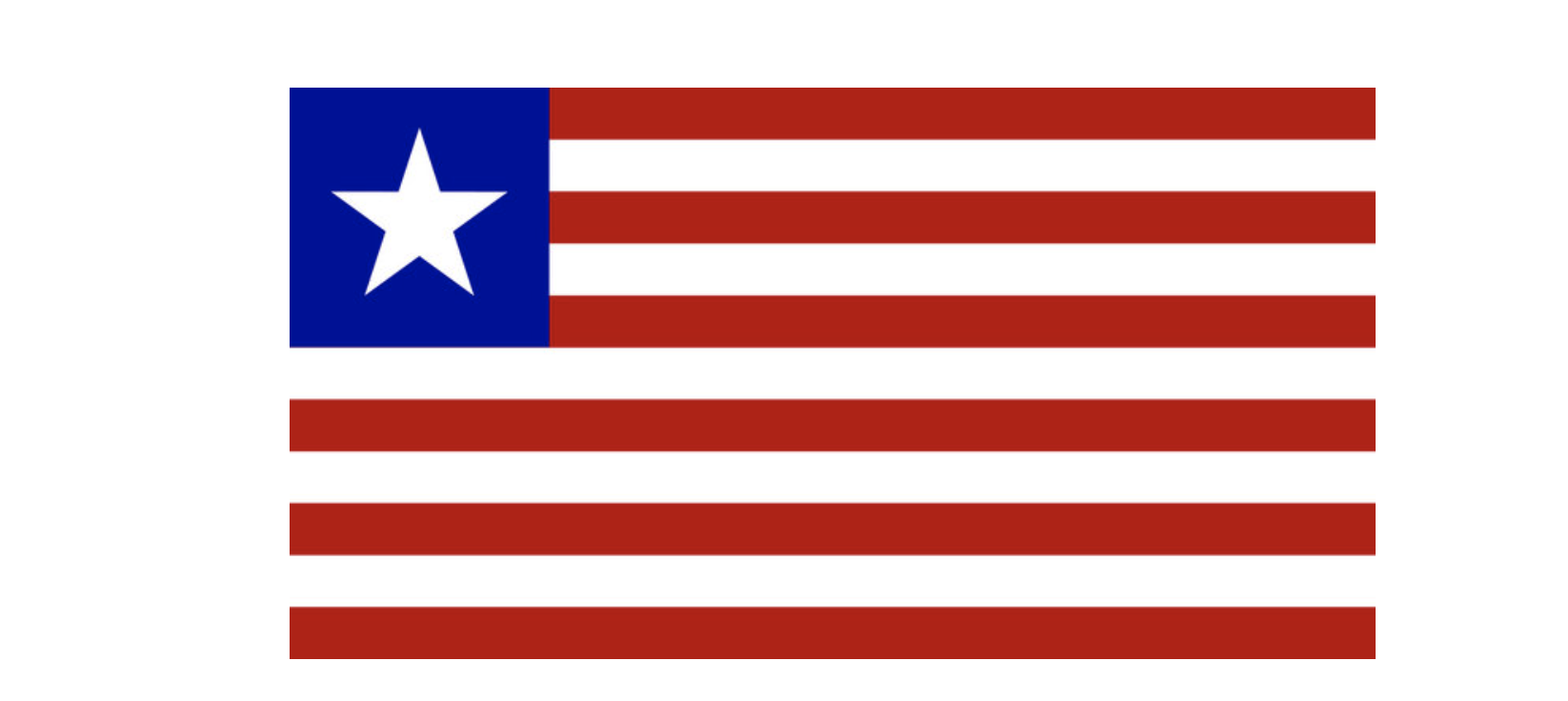 Solved sing Turtle Graphics, draw the flag of Liberia (see | Chegg.com