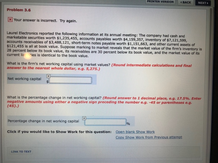 Solved INTER VERSION BACK NEXT Problem 3.6 EI Your answer is | Chegg.com