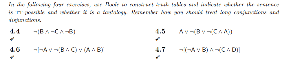 Solved In the following four exercises, use Boole to | Chegg.com