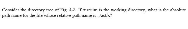 Solved Consider the directory tree of Fig. 4-8. If /usr/jim | Chegg.com