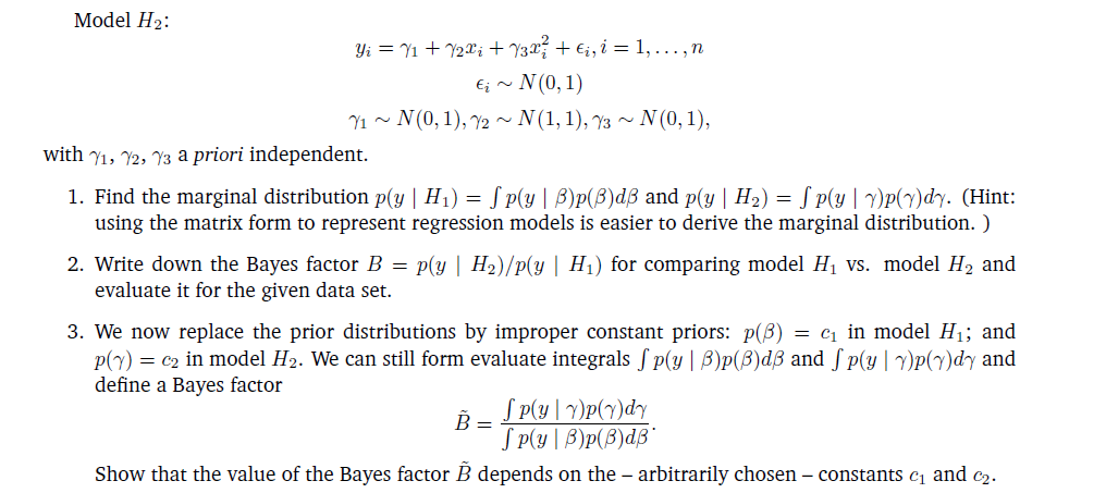 Model H2 : | Chegg.com
