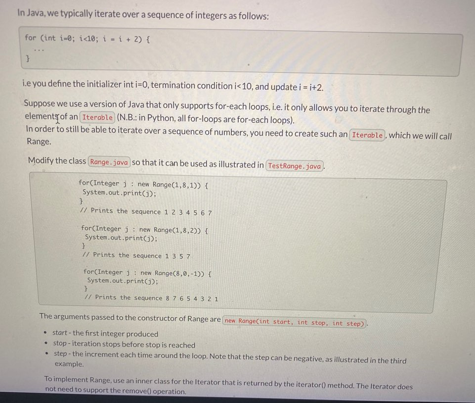 Solved In Java, we typically iterate over a sequence of | Chegg.com