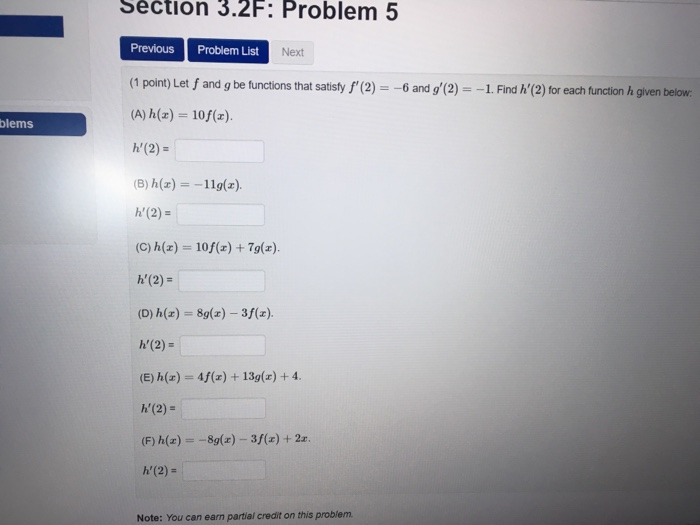 Solved Section 3.2F: Problem 5 Previous Problem List Next (1 | Chegg.com